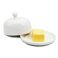 MKLZ Small Butter Dish with Lid, Individual Mini White Ceramic Butter ...