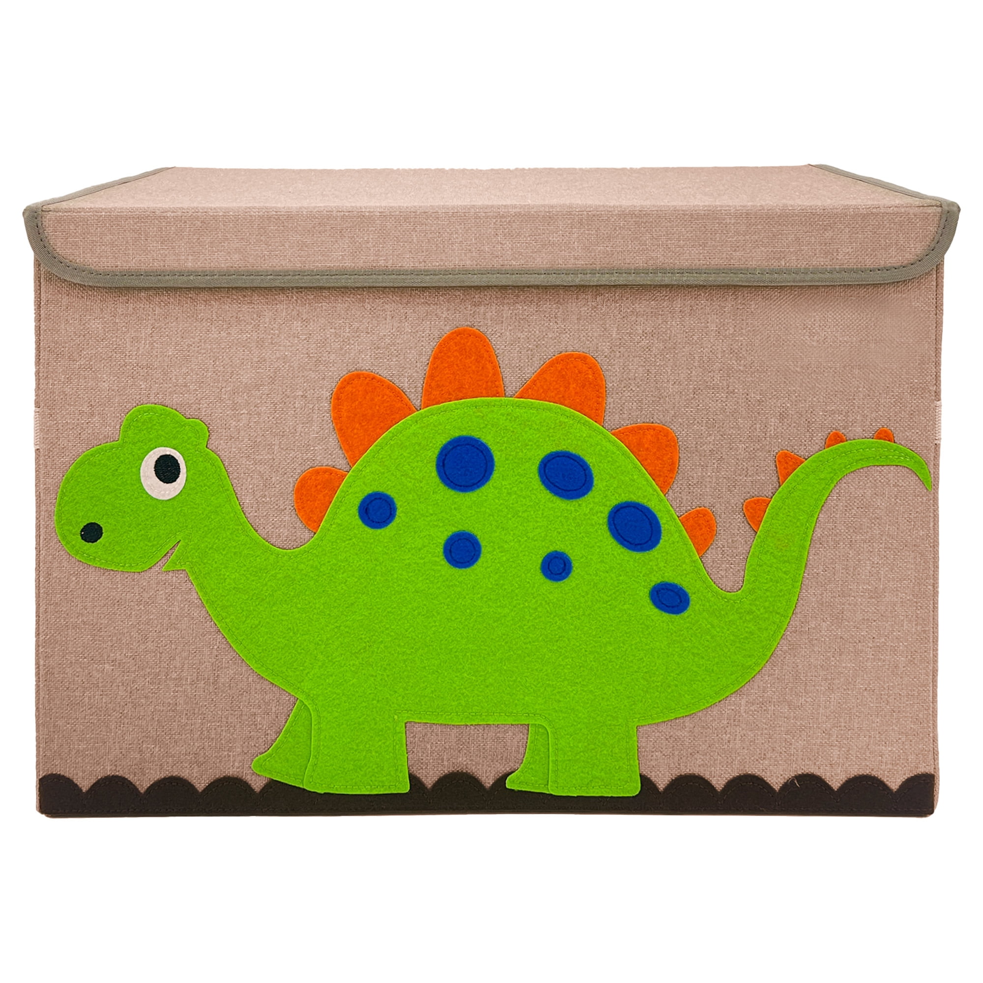 MKLZ Dinosaur Toy Chest, Large Cotton and Linen Storage Bin with Lid ...