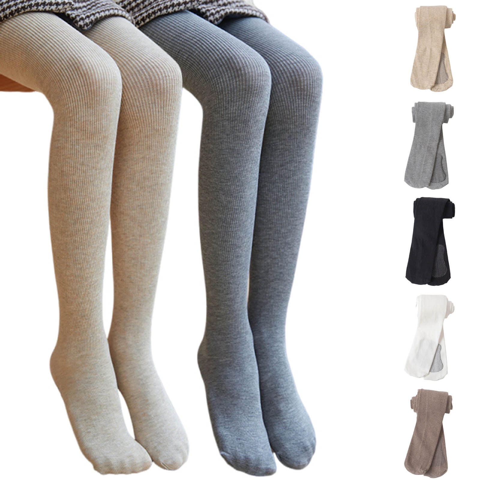 MKOSPLRT Baby Girls Tights Cable Knit Leggings Stockings Warm Solid ...
