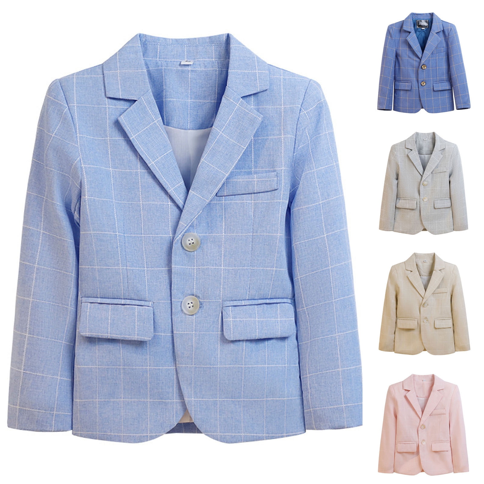 MKOSPLRT Girls Blazer Jacket with Pocket Long Sleeve Notched Collar ...