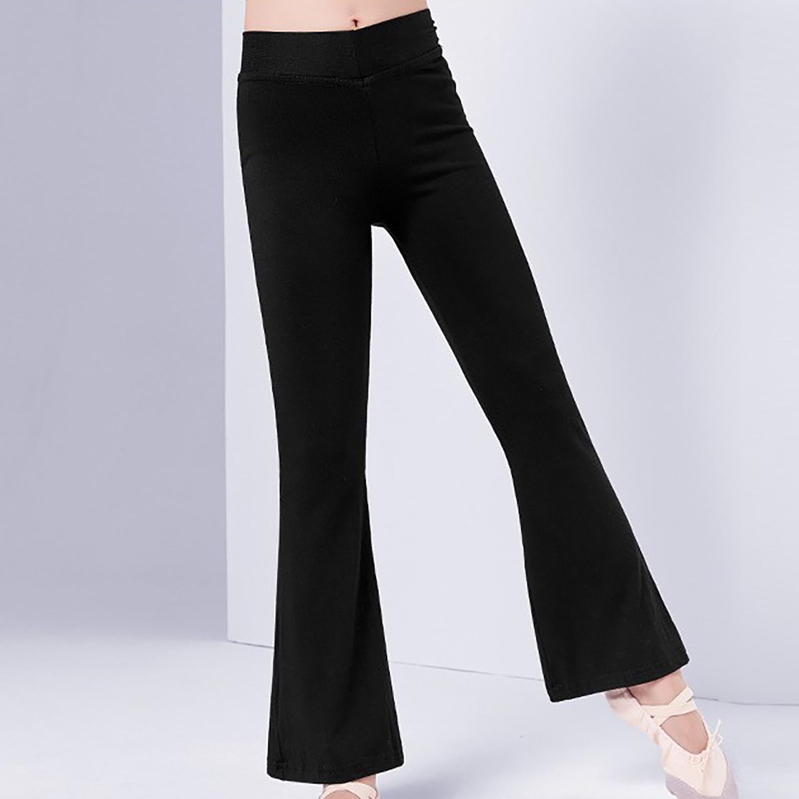 MKOSPLRT Girls Flare Pants High Waisted School Uniform Pant Bell Bottom ...