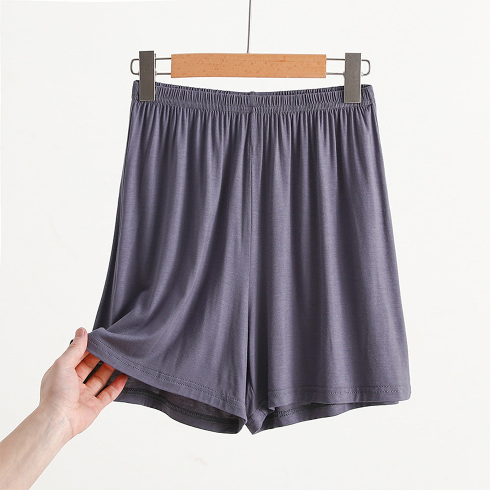 MKOSPLRT Women's Modal Shorts Comfy Loose Pajama Shorts Solid Casual ...