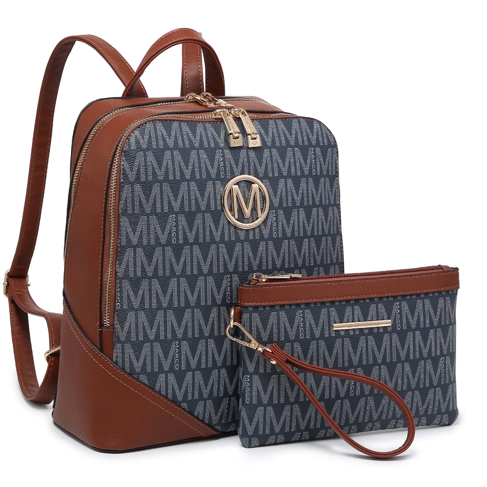 MKP COLLECTION Women Fashion Backpack Purse Set with Double Zipper ...