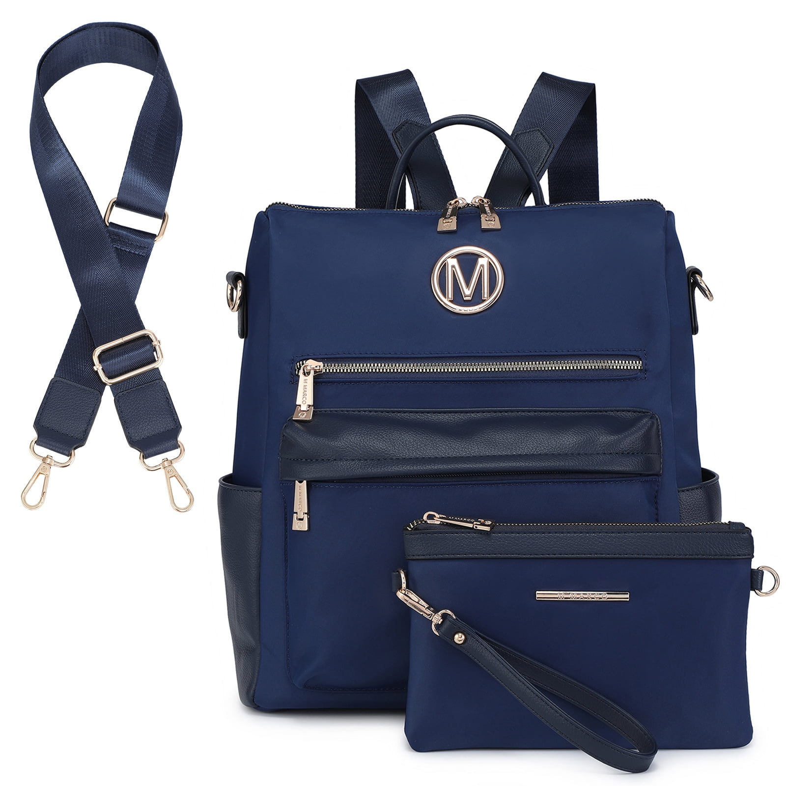 MKP Women Nylon Backpack, Convertible Shoulder Handbag, Travel Rucksack ...