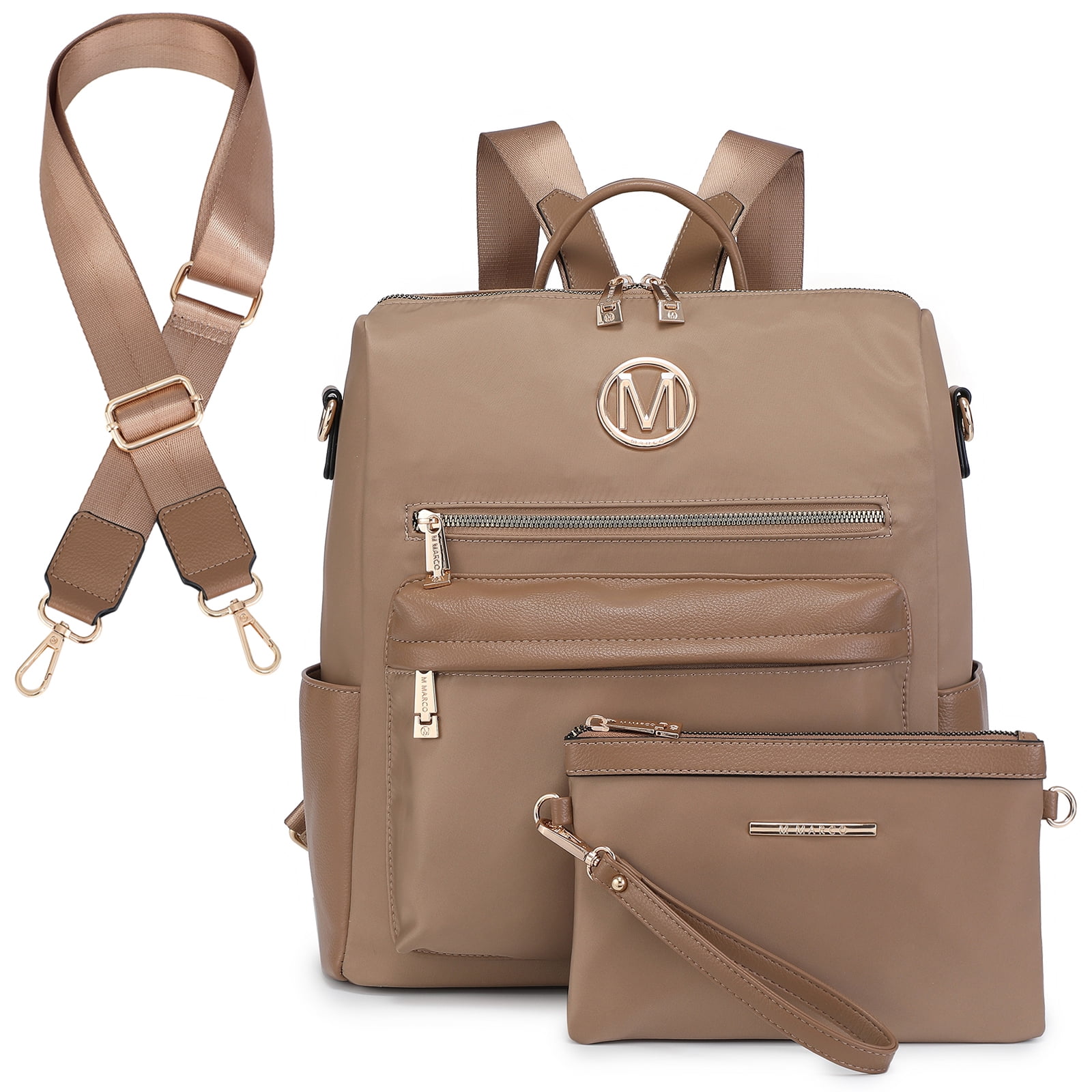 MKP Women Nylon Water Resistant Backpack Purse Convertible Large Ladies ...