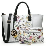 MKP Women Large-Medium Two Tone Handbags, Fashion Satchel Work Tote Bag ...