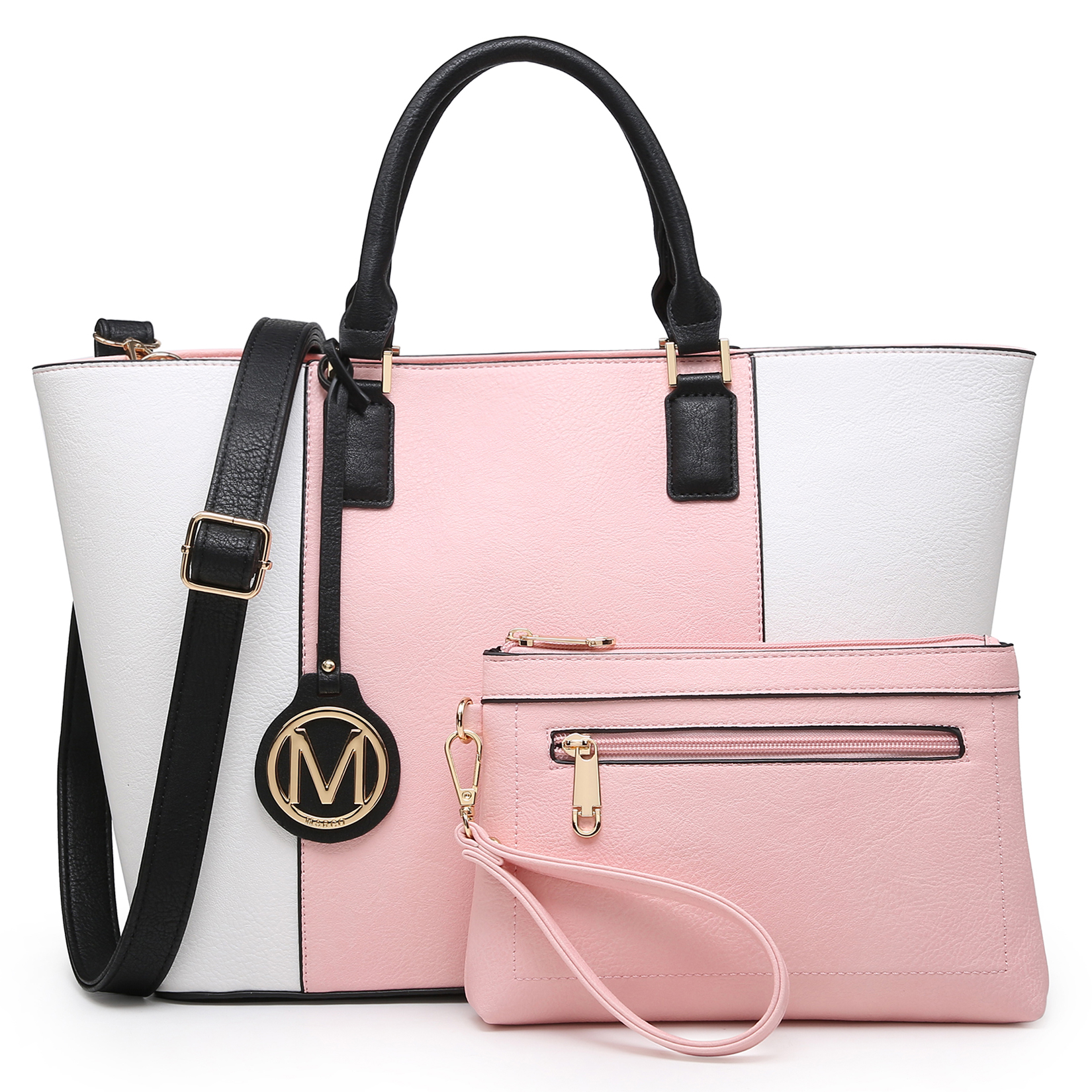 MKP Women Two Tone Handbags Fashion Shoulder Bag Work Tote Satchel ...