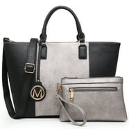 MKP Women Satchel Two tone Handbags Purses Top Handle Tote with Wallet ...