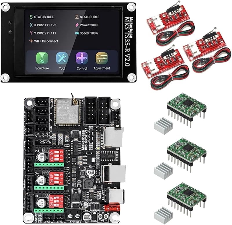 MKS DLC32 v2 32bits GRBL Offline WiFi Controller TS35-R LCD Display ...