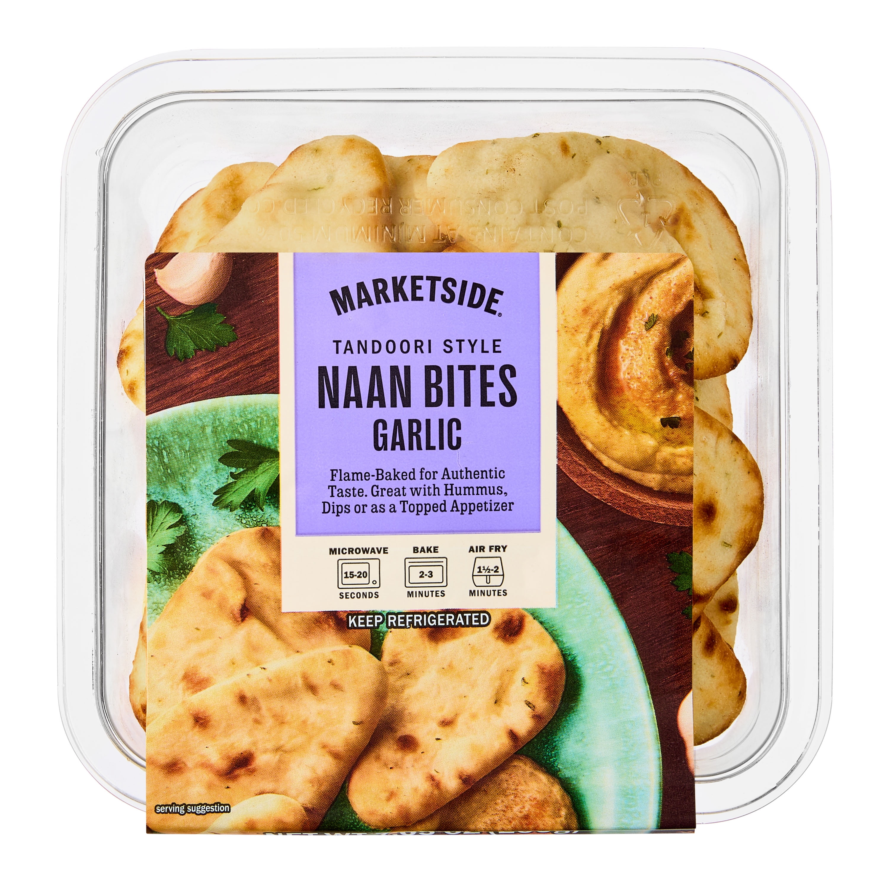 Marketside Tandoori Style Garlic Naan Bites, 7.05 oz, 15 Count ...