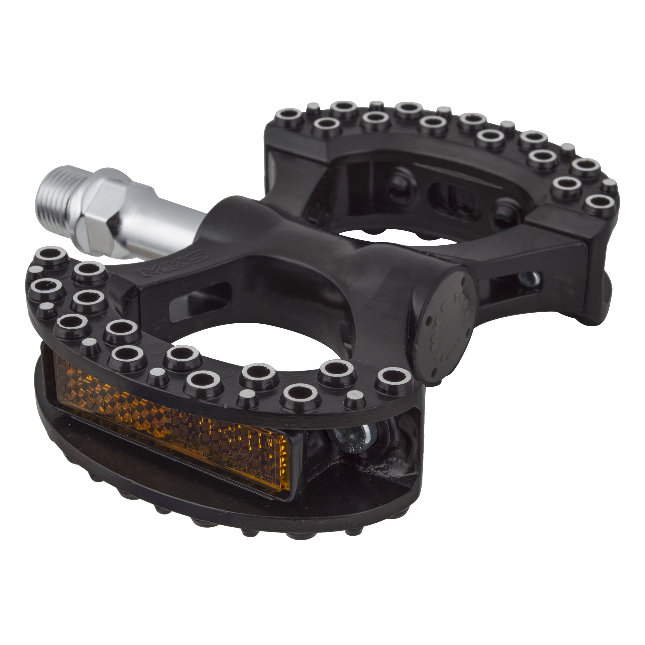 MKS Lambda Platform Pedals 9/16" Aluminum Body Anodized Finish Grip Cage Black - Walmart.com