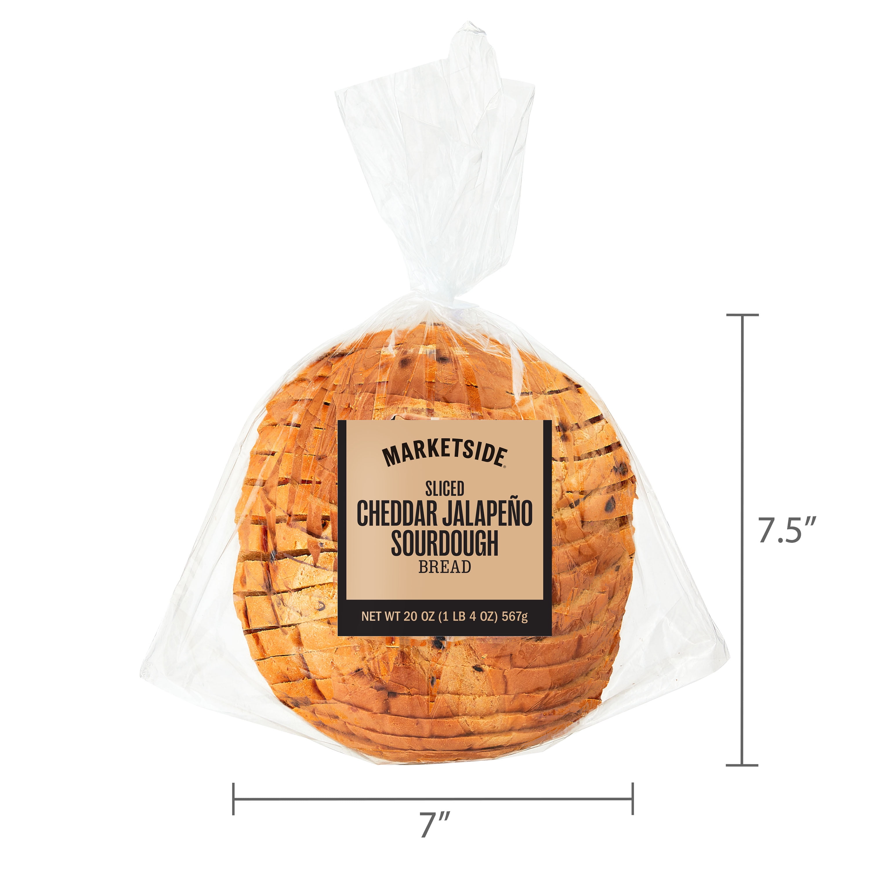 Marketside Sliced Cheddar Jalapeno Sourdough Bread, 20 oz - Walmart.com