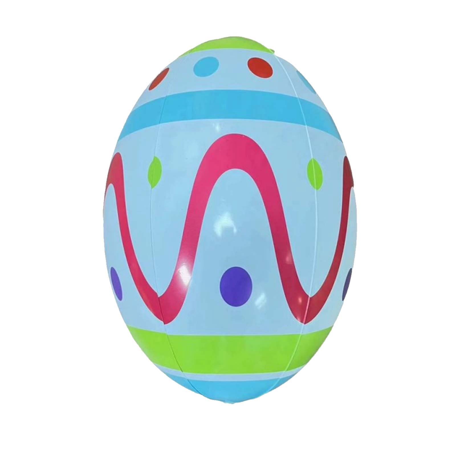 MKSJFdge 16 Inch Giant Easter Egg Inflatable Outdoor Decorations Happy ...