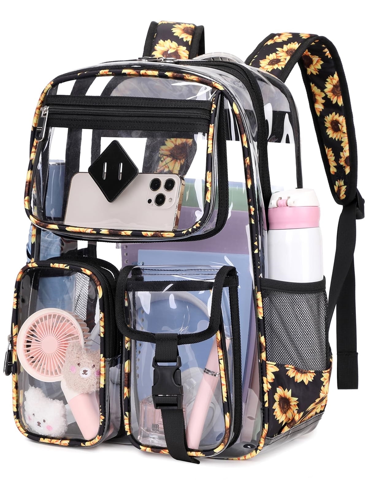 MKV Large Clear Backpack Heavy Duty Stadium Approved See Through ...