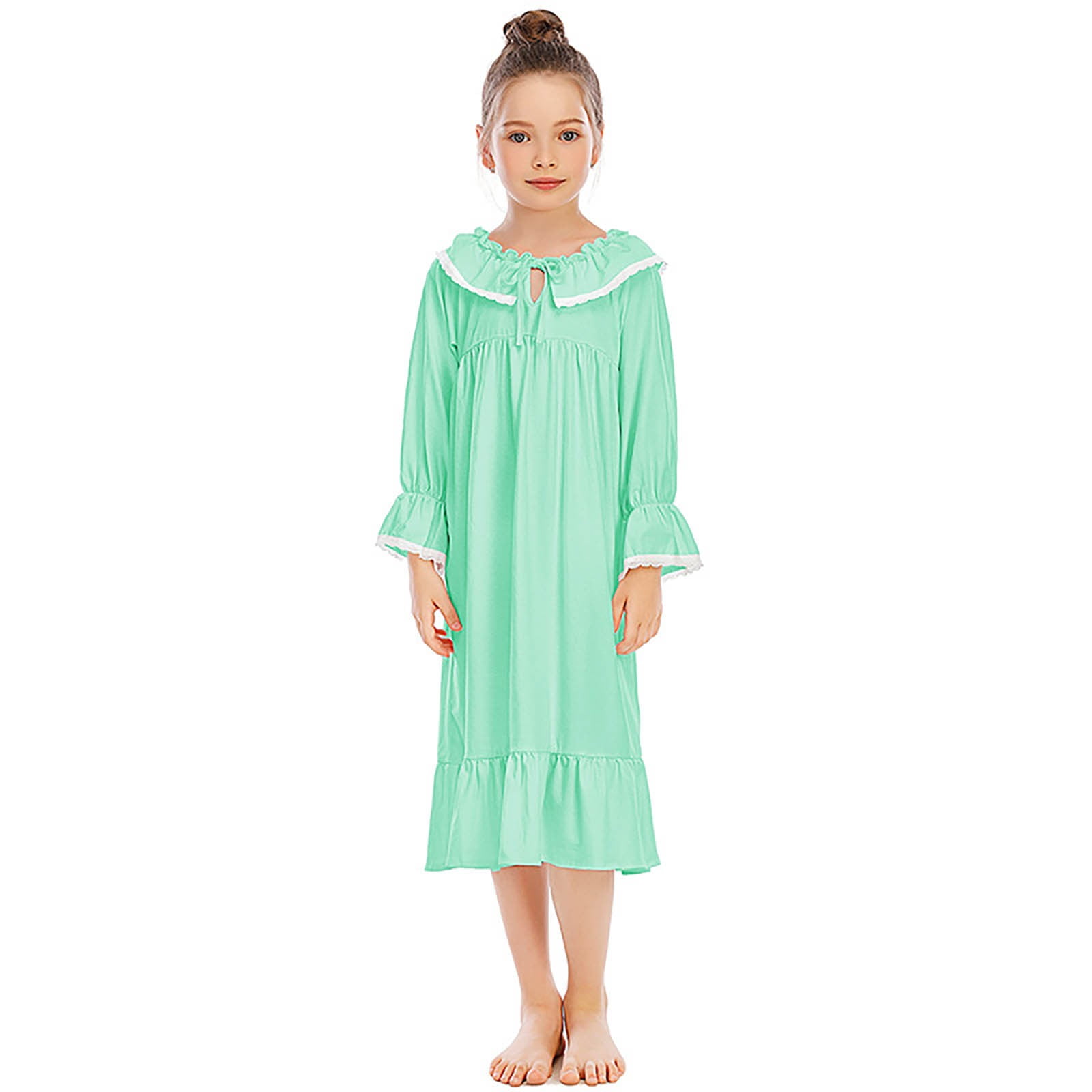MKndvns Autumn And Winter Girls' Nightdress Children's Homewear Pajamas ...