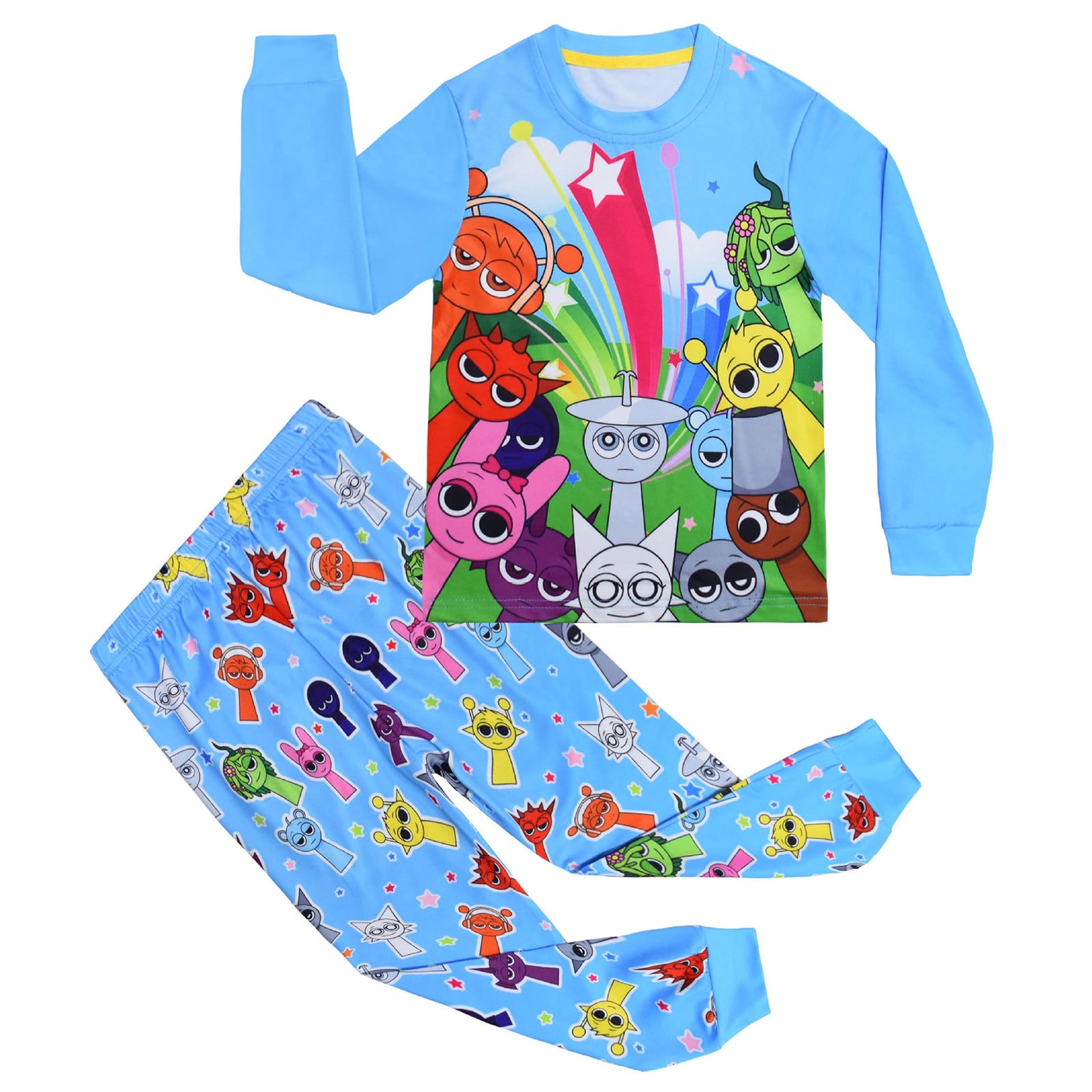 MKndvns Boys Outfits Sprunki Clothes Set Boys Girls Pants Set Kids ...