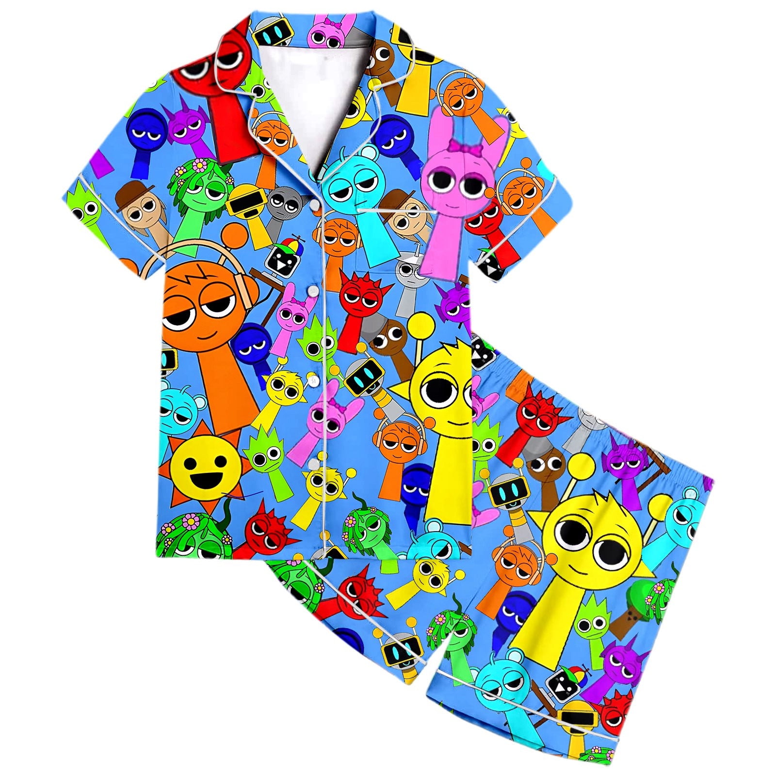 MKndvns Boys Outfits Sprunki Clothes Set Children'S Fashion Printed ...