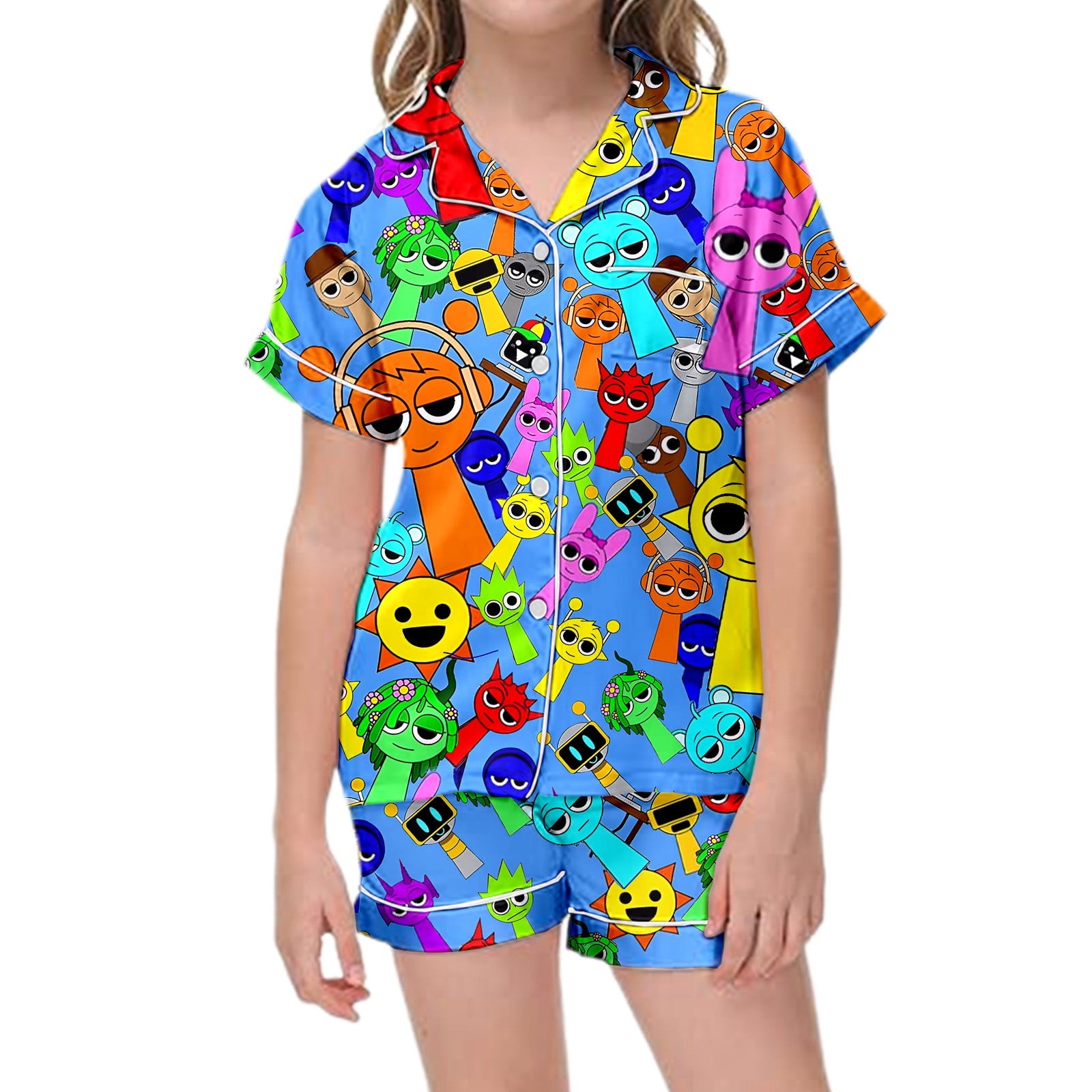 MKndvns Boys Outfits Sprunki Clothes Set Children'S Fashion Printed ...