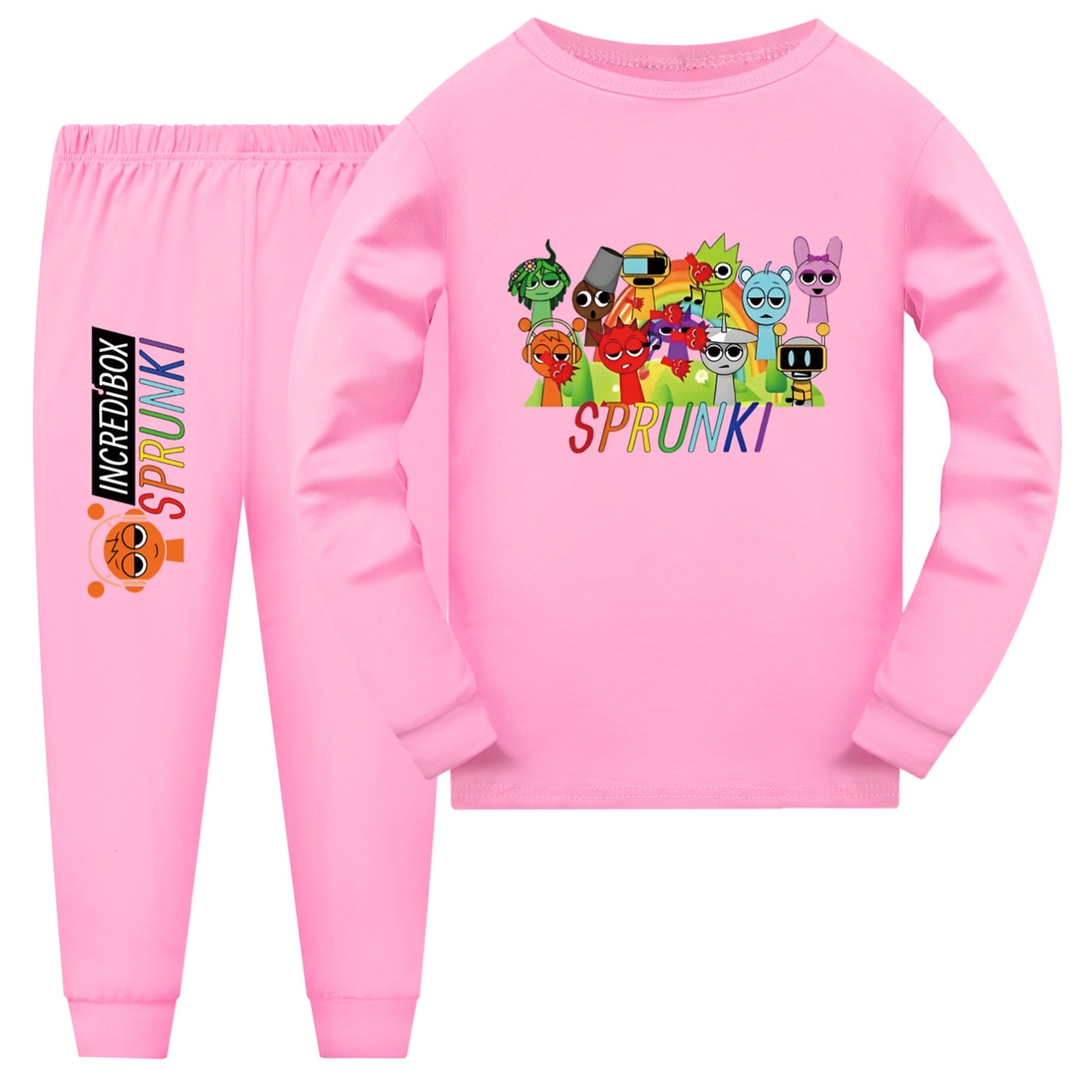 MKndvns Boys Sprunki Clothes Music Game Shirt And Jogger Pant Long ...