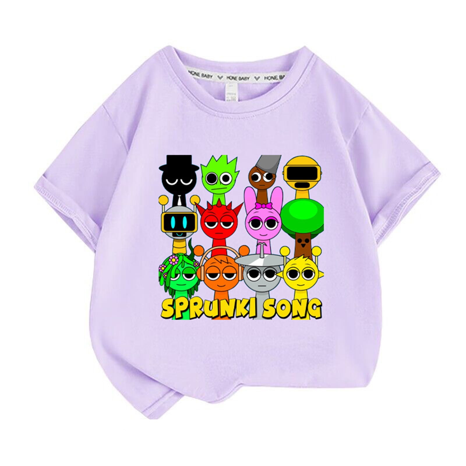 MKndvns Boys T-Shirts Sprunki Tee Tops Kids Sprunki Shirt For Fans Boys ...