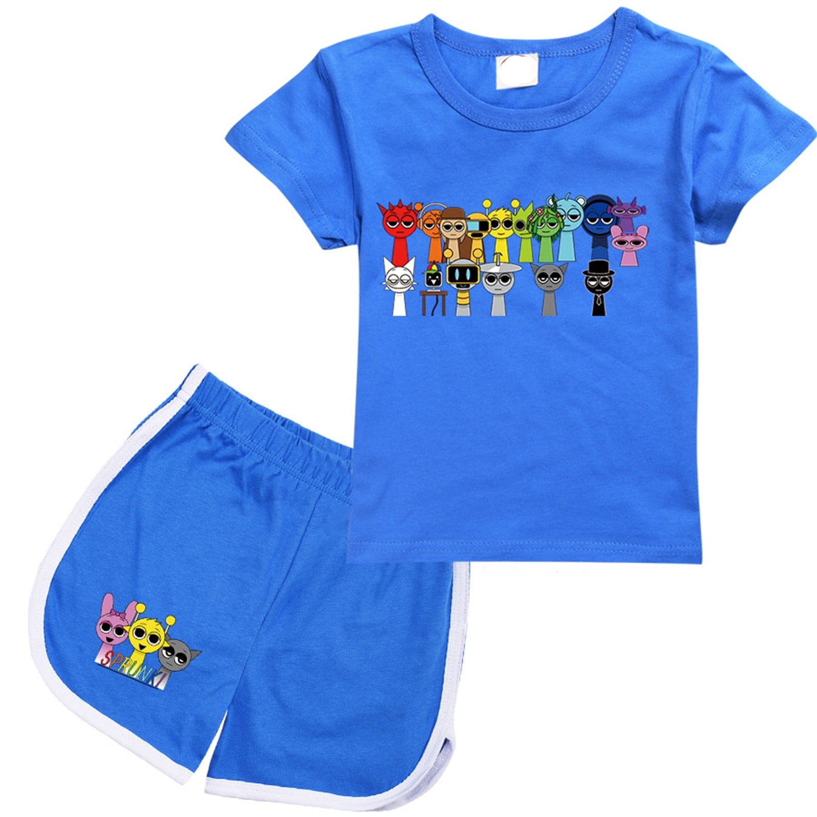 MKndvns Girls Outfits Sprunki Pajamas Clothes Set Kids Sprunki Shirt ...