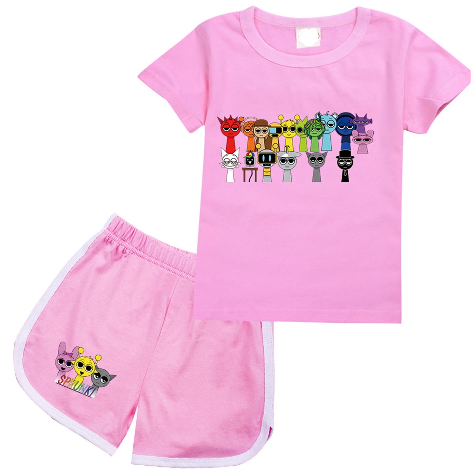 MKndvns Girls Outfits Sprunki Pajamas Clothes Set Kids Sprunki Shirt ...
