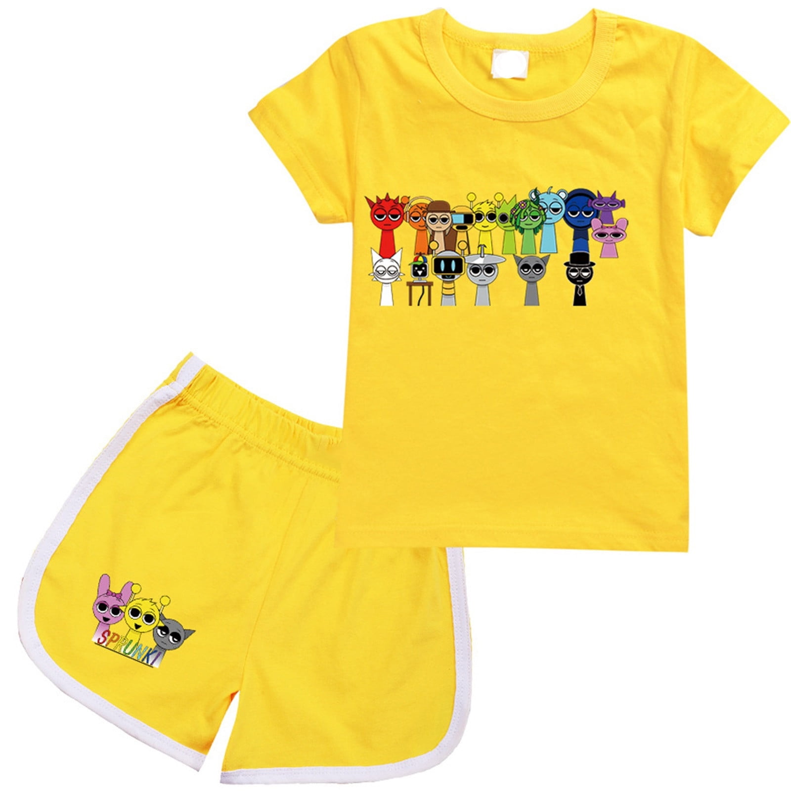 MKndvns Girls Outfits Sprunki Pajamas Clothes Set Kids Sprunki Shirt ...