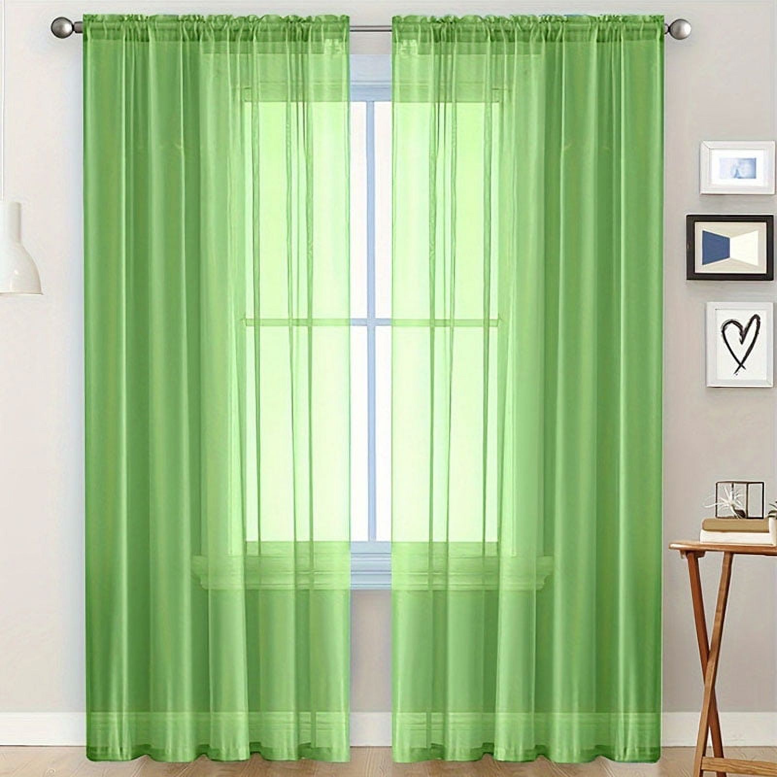 ML 140*260cm Chiffon Sheer Window Curtains For Living Modern Simple ...