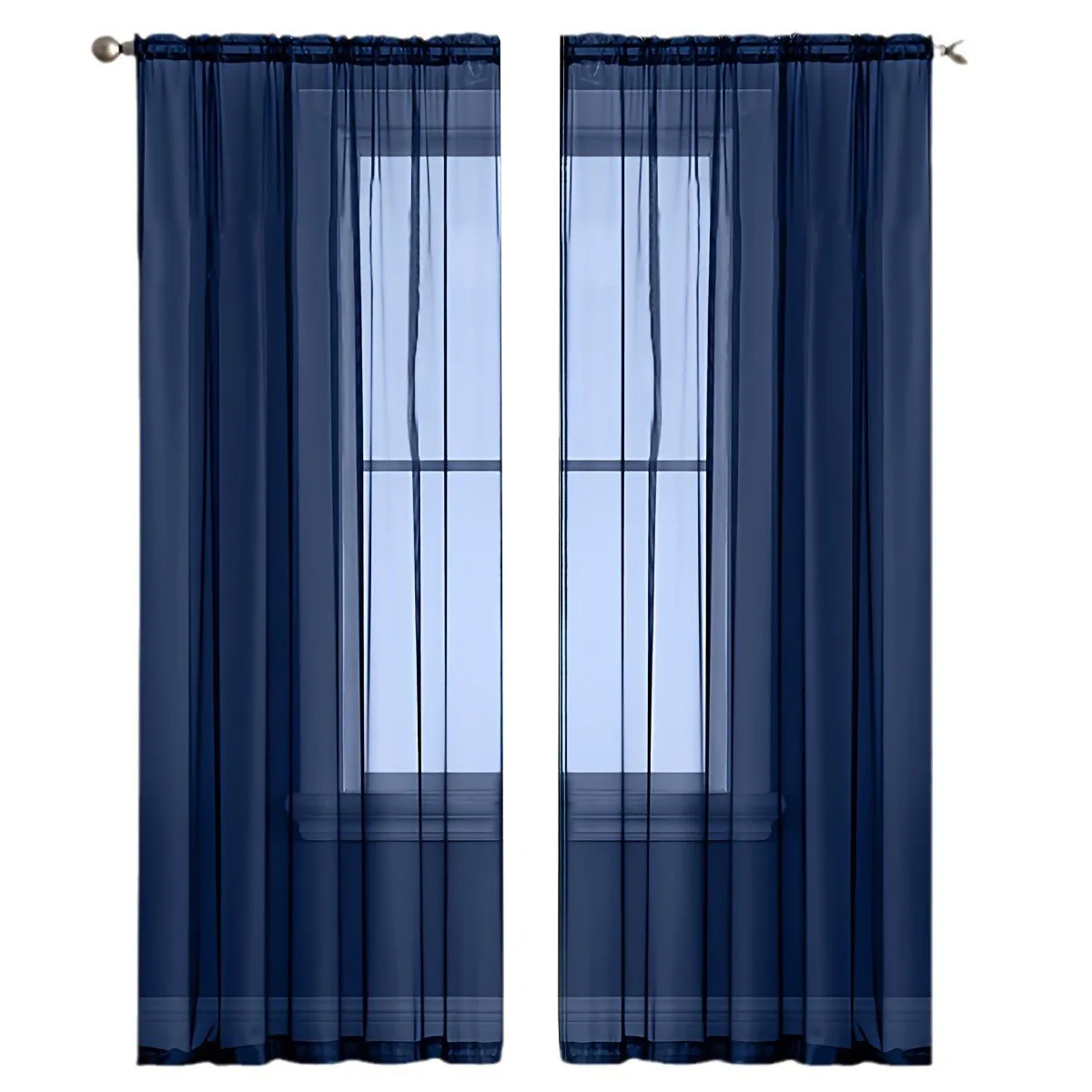 ML 140*260cm Chiffon Sheer Window Curtains for Living Room Modern ...