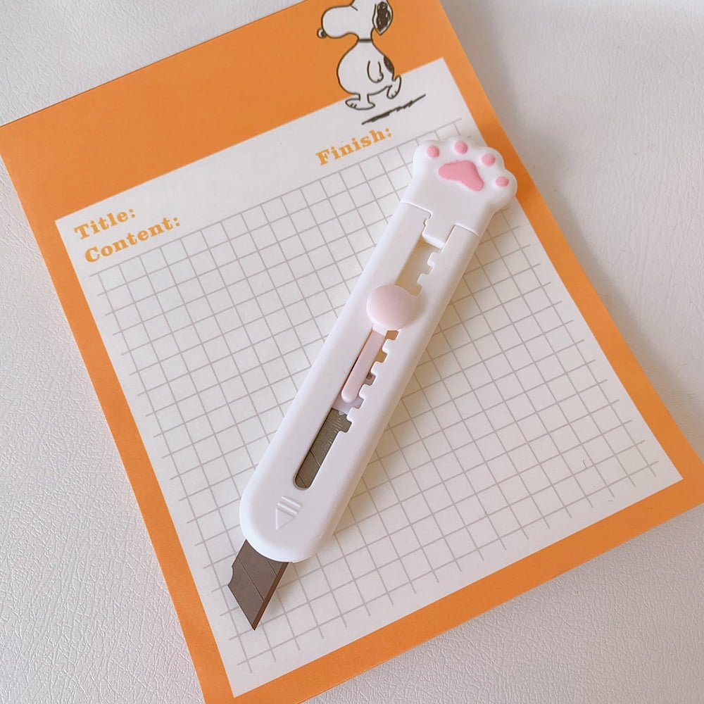 ML 1PC Kawaii Mini Pocket Cat Paw Art Utility Express Box Paper Cutter ...