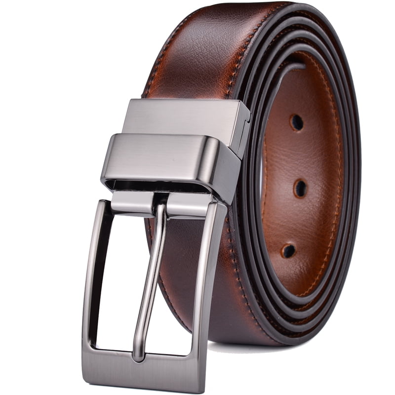 ML 1Pcs Belt Men - Leather Reversible Belts for Men 1 3/8” for Dress ...