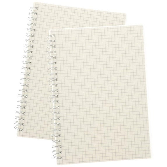 ML 2 Pcs The Notebook Graph Notepad Math Spiral Diary White Thick ...