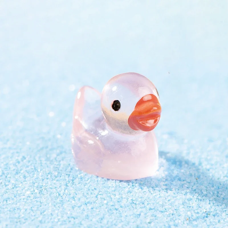 ML 5-20pcs Small Cute Mini Resin Yellow Duck Ornaments Micro Landscape ...