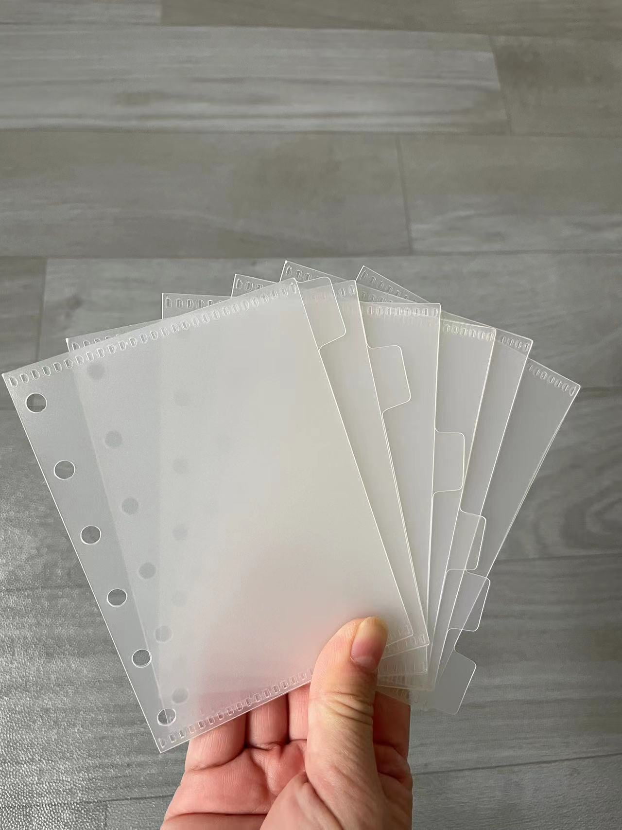 ML A5 A6 A7 5Pcs Binder Pockets Binder Zipper Folders for 6 Ring ...