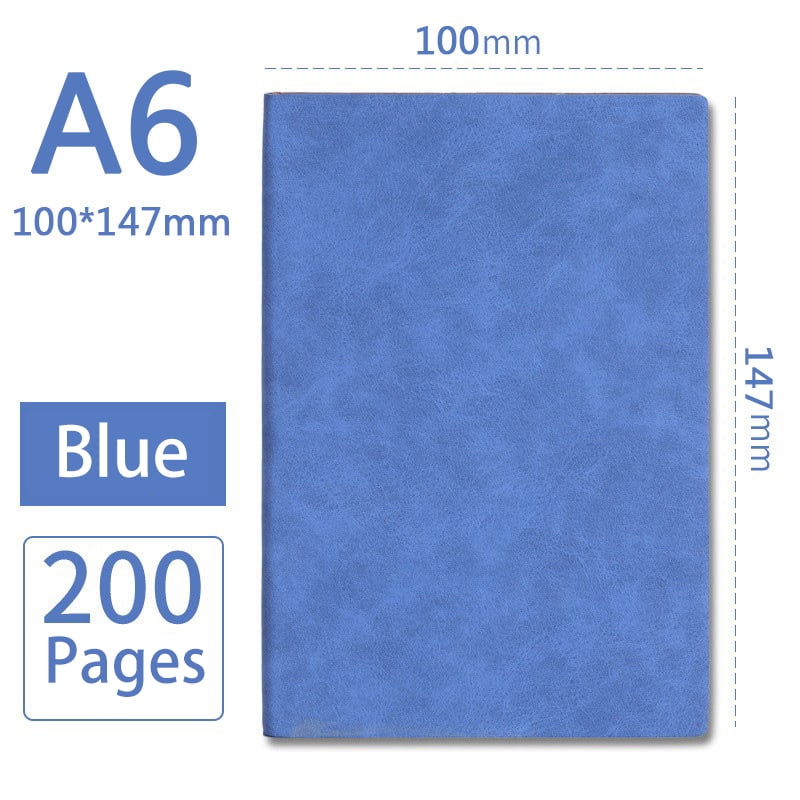 ML A6 Soft Leather Notebook with 200 Pages Inner Pages Waterproof Cover ...