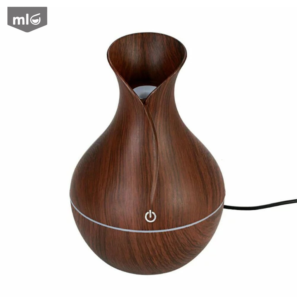 ML Aromatherapy Essential Oil Diffuser Humidifier 130ml - Wood Grain ...