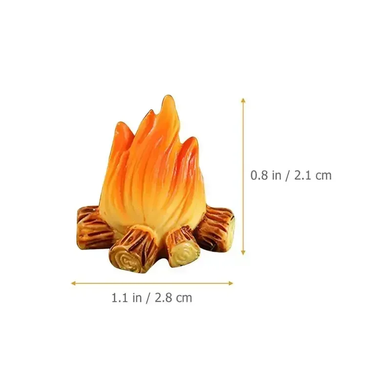ML Campfire Fake Fire Model Resin Flame Artificial Micro Miniatures ...