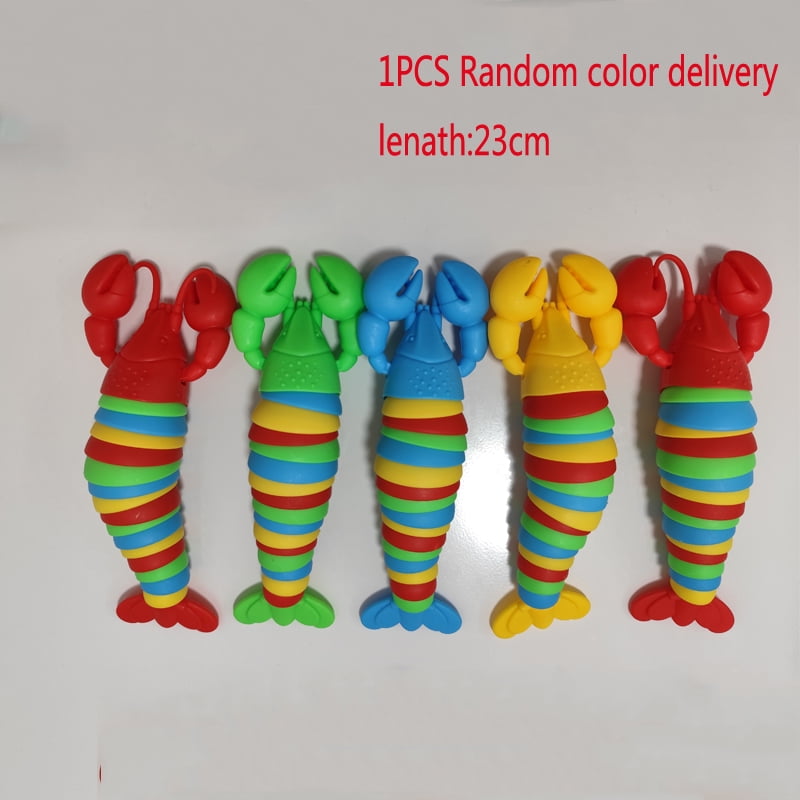 ML Colorful Slug lobsterToy Articulated Flexible 3D Slug Fidget Toy All ...
