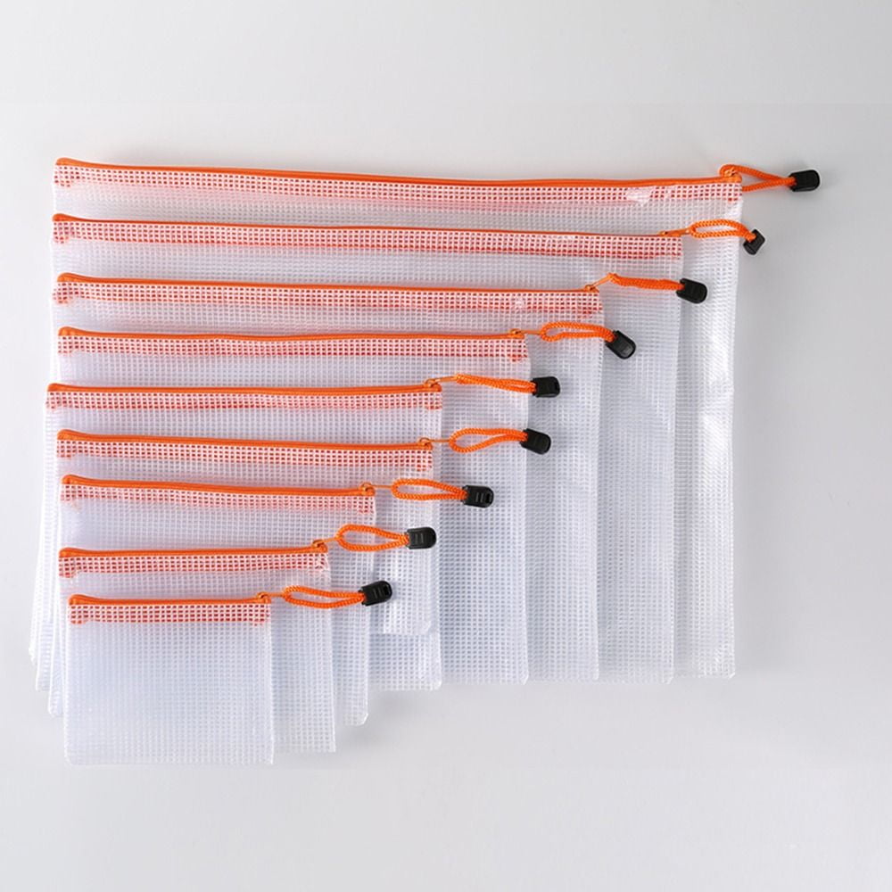 ML Cosmetic Makeup Bags Mesh Zipper Pouch Paper Organizer Document ...