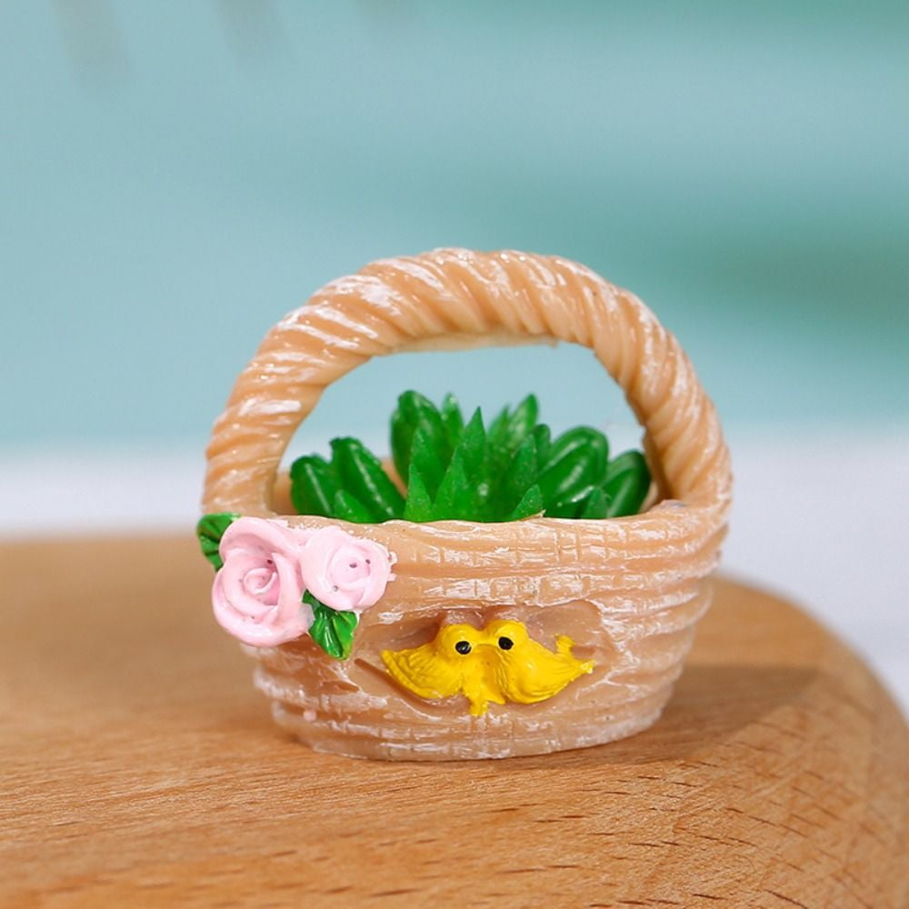 ML Cute Desktop Decor Plant Pot Model Realistic Handmade Miniature ...