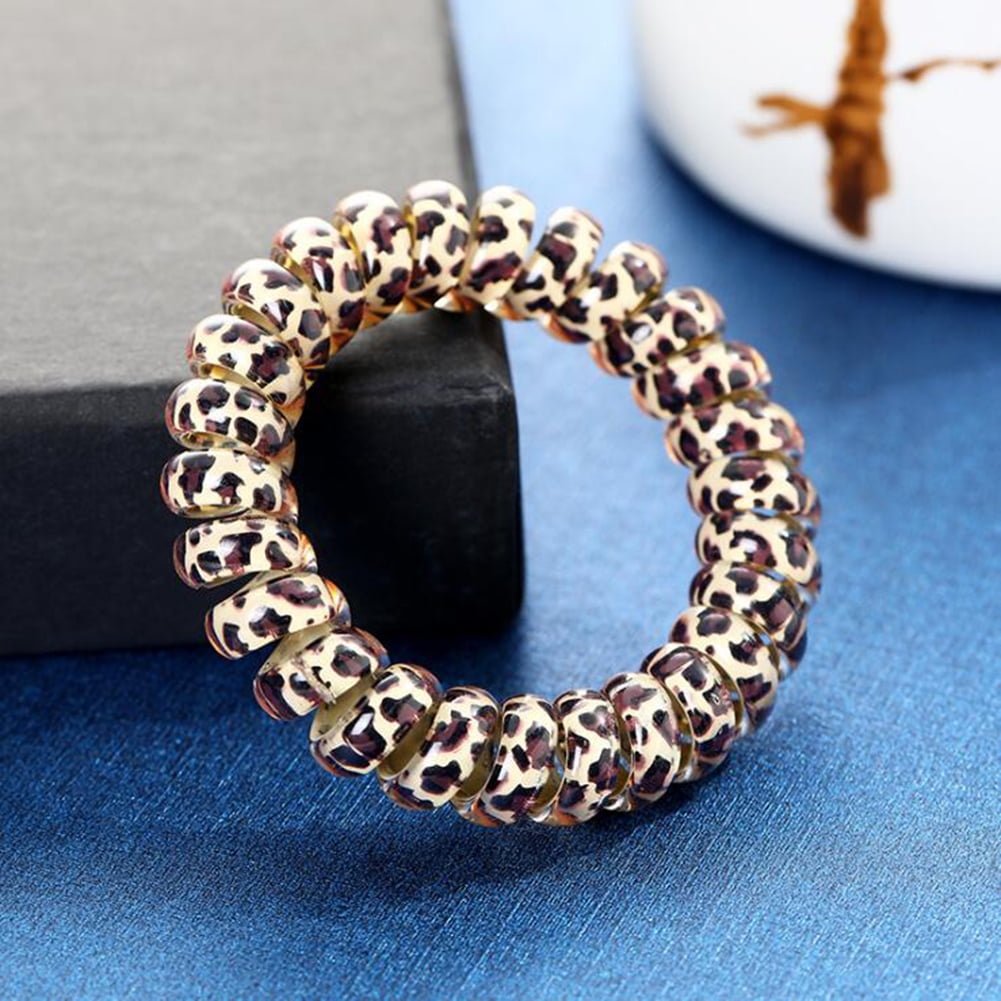 ML Elastic Knit Telephone Wire Hair Bands Girl Woman Hair Accessories ...