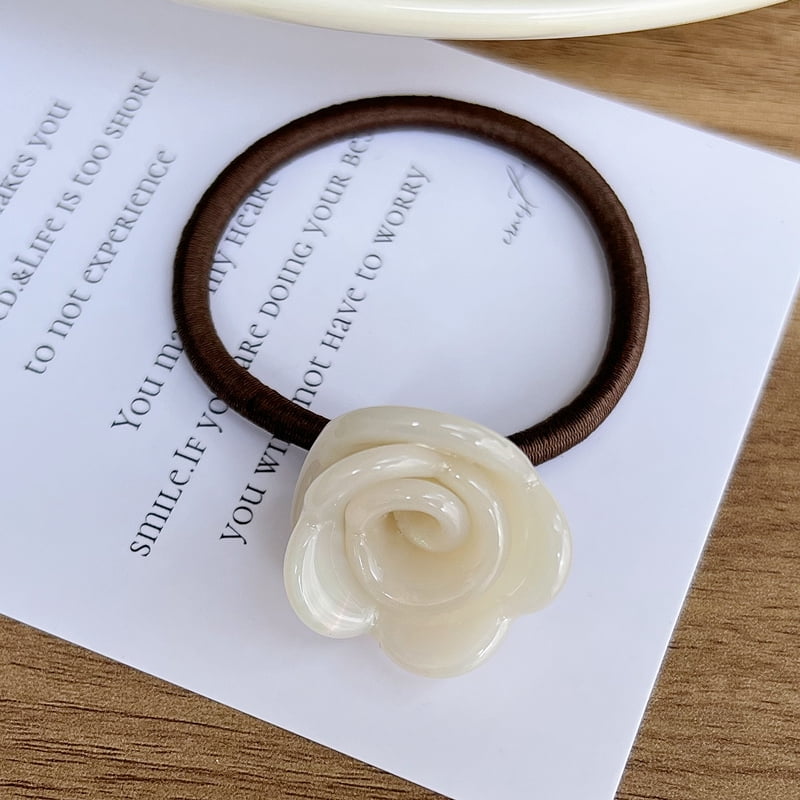 ML French Rose Blossom Hair Ring~FRANCE South Korea tied high ponytail ...