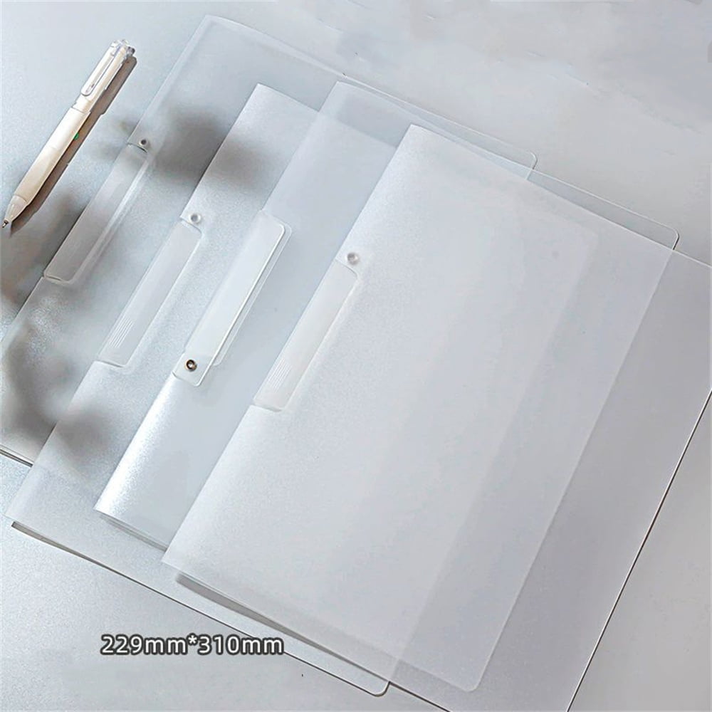ML New Color Transparent Folder Side Opening Buckle A4 Information Test ...