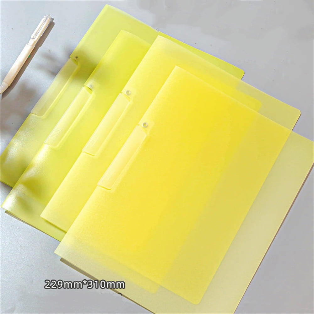 ML New Color Transparent Folder Side Opening Buckle A4 Information Test ...