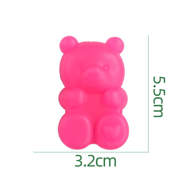 ML New Creative Color Jelly Cartoon Cute Bear Pinch Music Fidget Toy ...