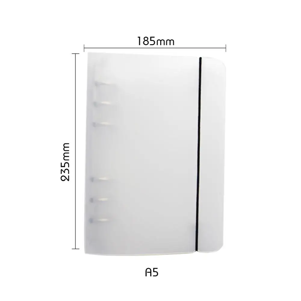 ML PP A5 A6 A7 Spiral Notebook Cover Transparent Matte Binder Cover for ...