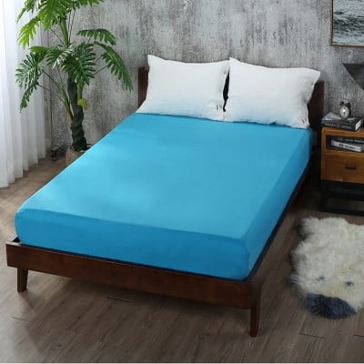 ML Soft Fitted sheet With Elastic Band solid Bed Sheet Cover-Wrinkle ...