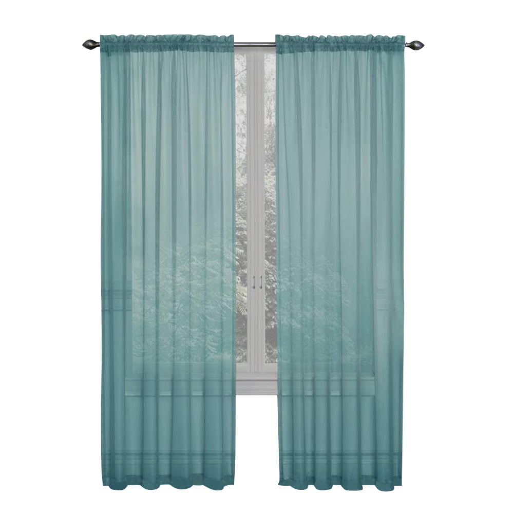 ML Soild Color Tulle Curtain for Decor Balcony Room Window Gauze Blind ...