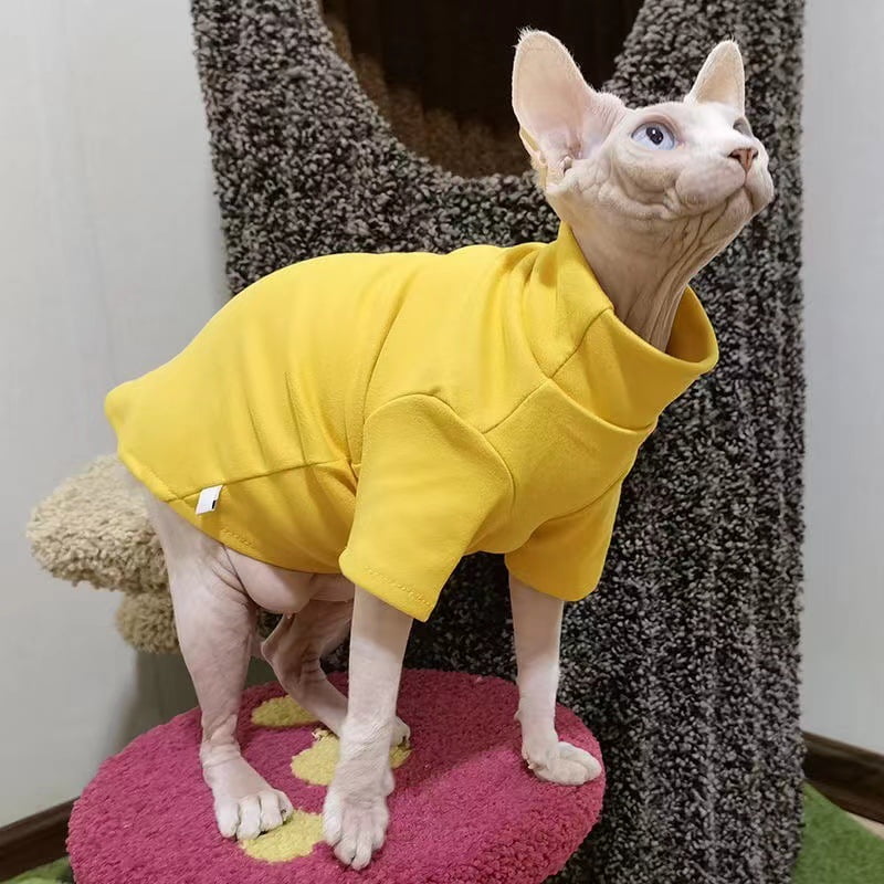 ML Sphynx Cat Clothes Winter Thick Pet Clothes for Small Dogs Cats ...