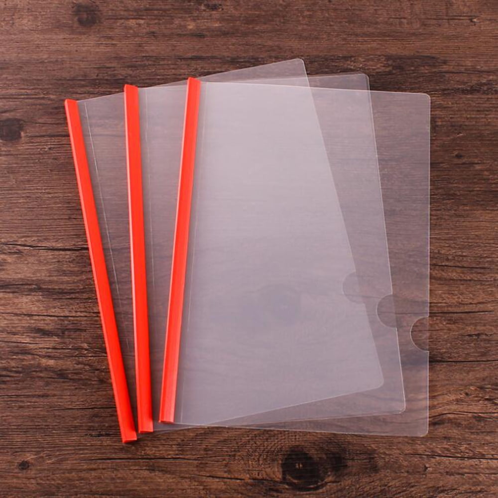 ML Transparent Folder File Folder 4 Loaded Rod Clamp A4 Transparent Rod ...